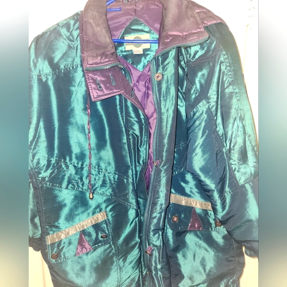 out brook | Jackets & Coats | X Outbrook Iridescent Teal Heavy Jacket ...